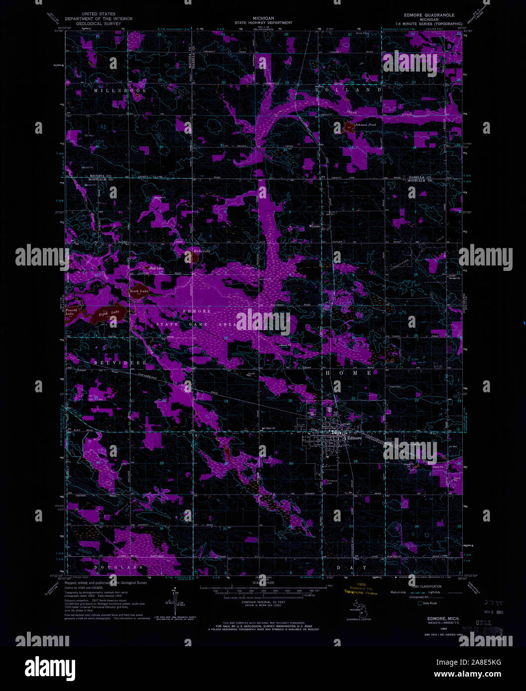 Map of edmore hi-res stock photography and images - Alamy