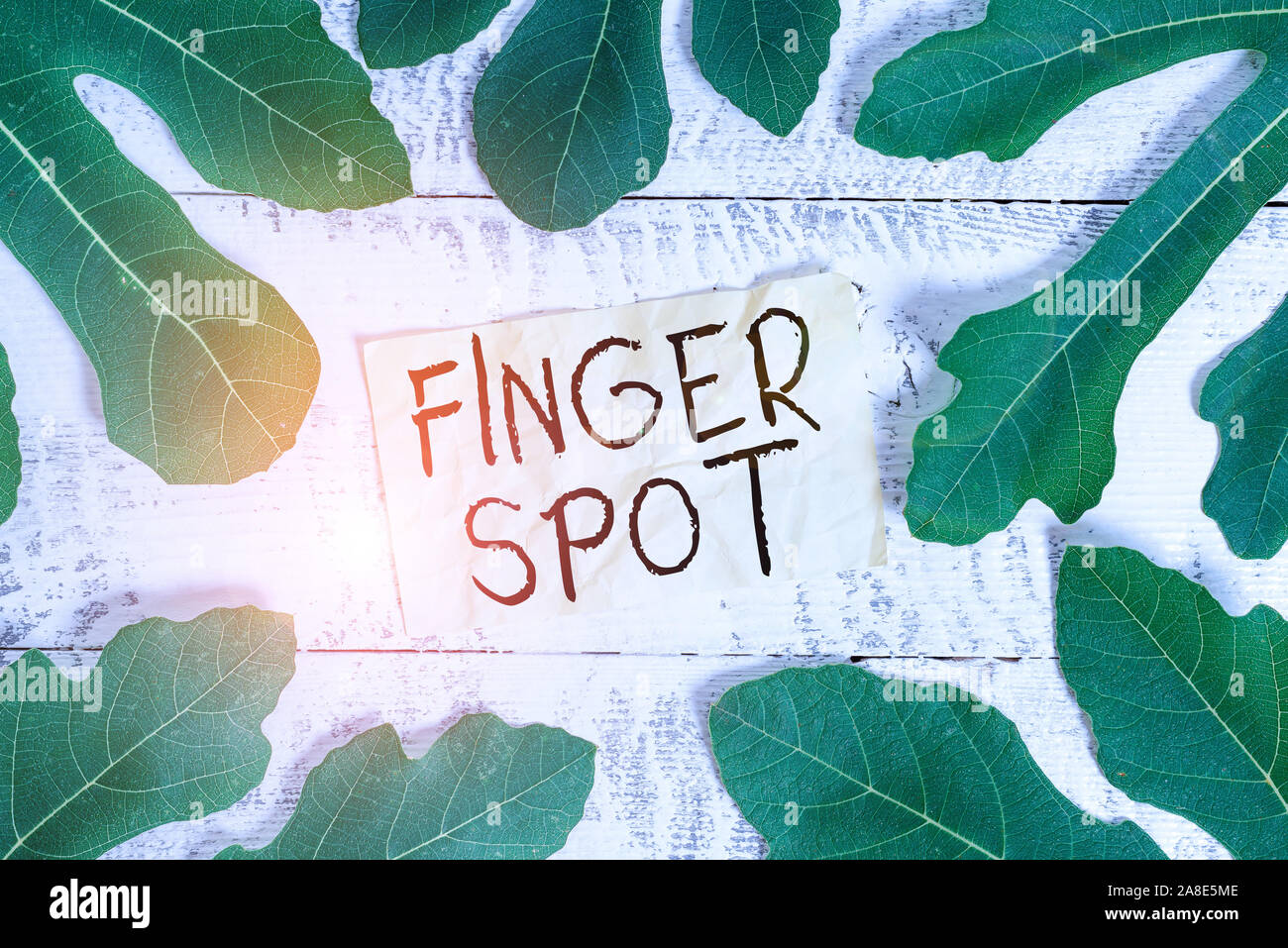 Conceptual hand writing showing Finger Spot. Concept meaning Small ...