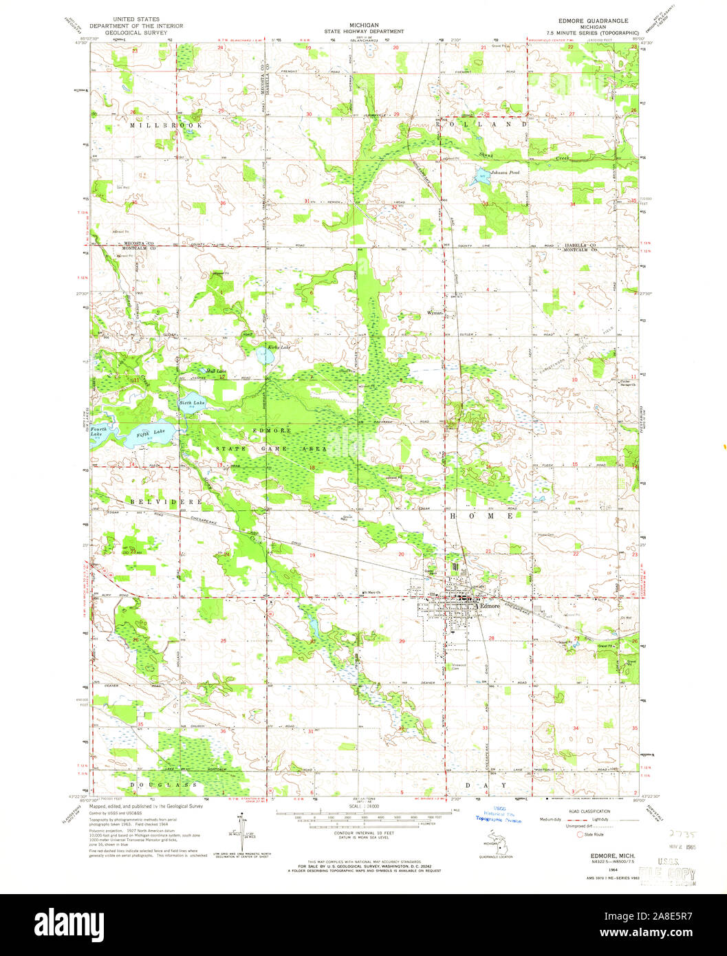 Map of edmore hi-res stock photography and images - Alamy