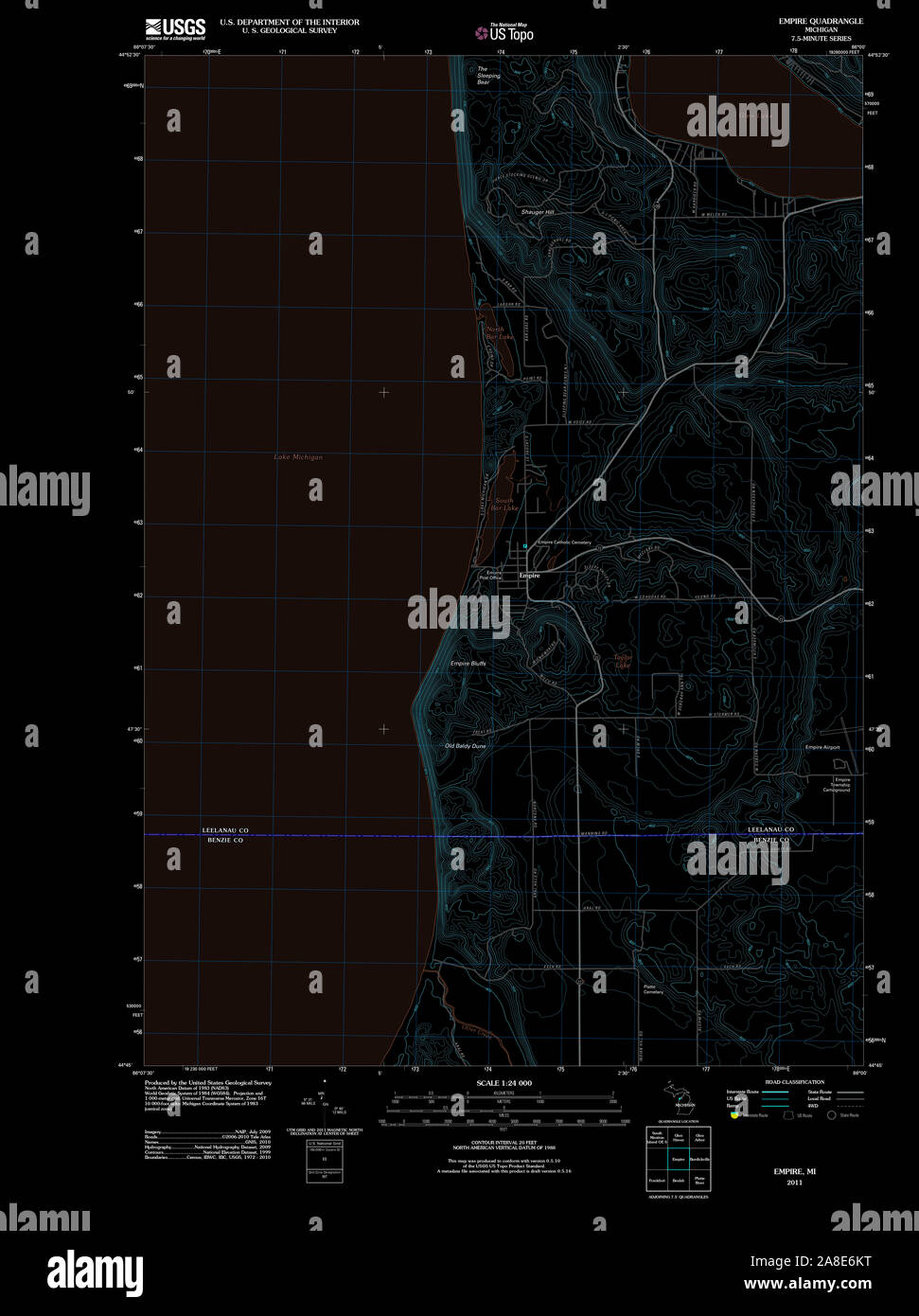 Empire michigan map hi-res stock photography and images - Alamy