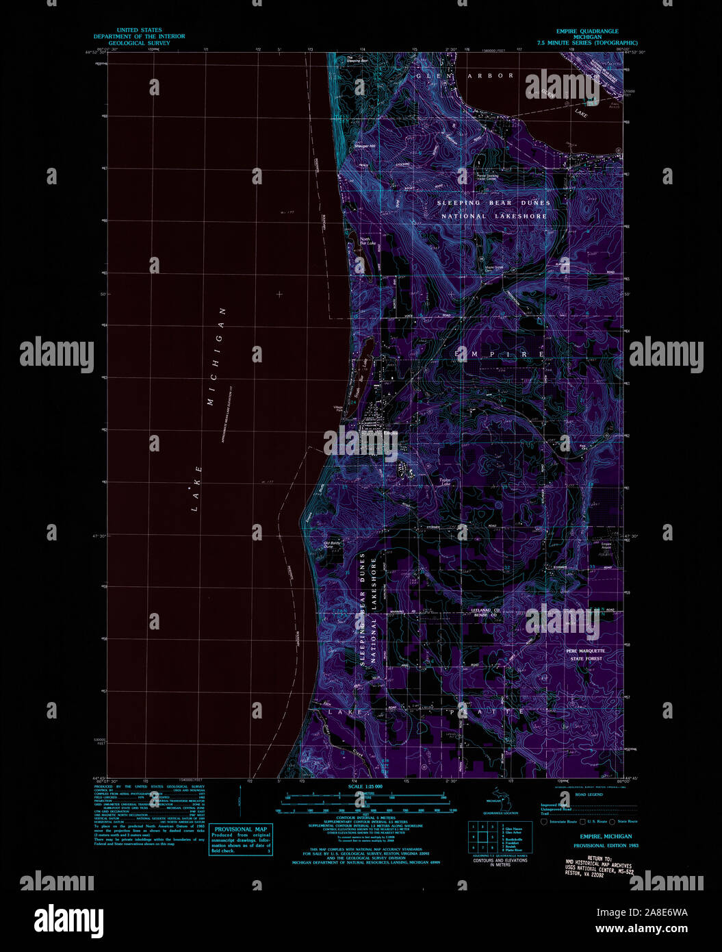 Empire michigan map hi-res stock photography and images - Alamy