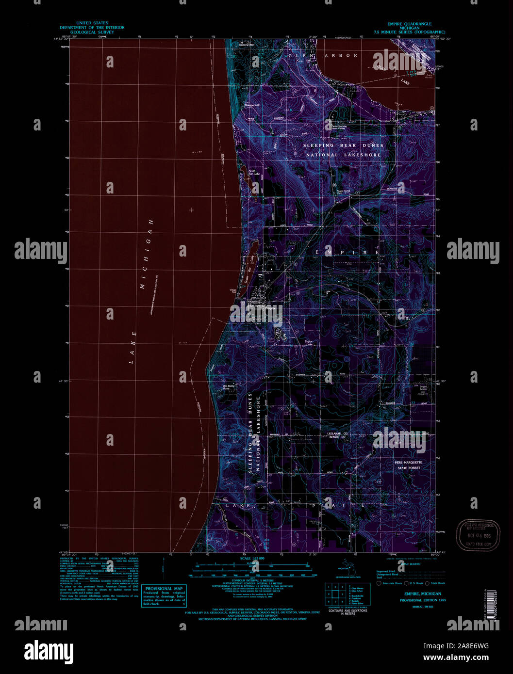 Empire michigan map hi-res stock photography and images - Alamy