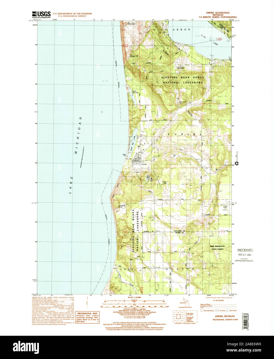 Empire michigan map hi-res stock photography and images - Alamy