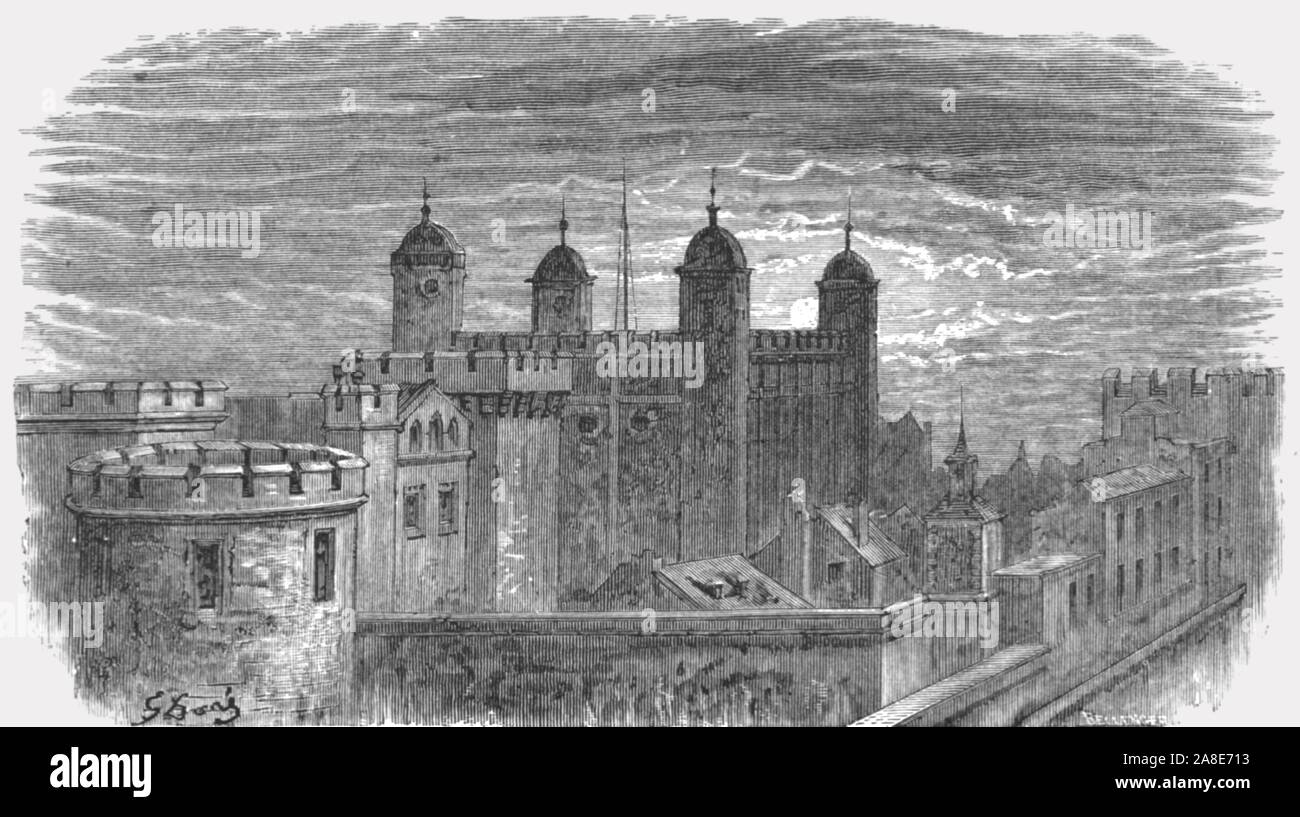 'Tower of London', 1872. The Tower of London was used as a prison from ...