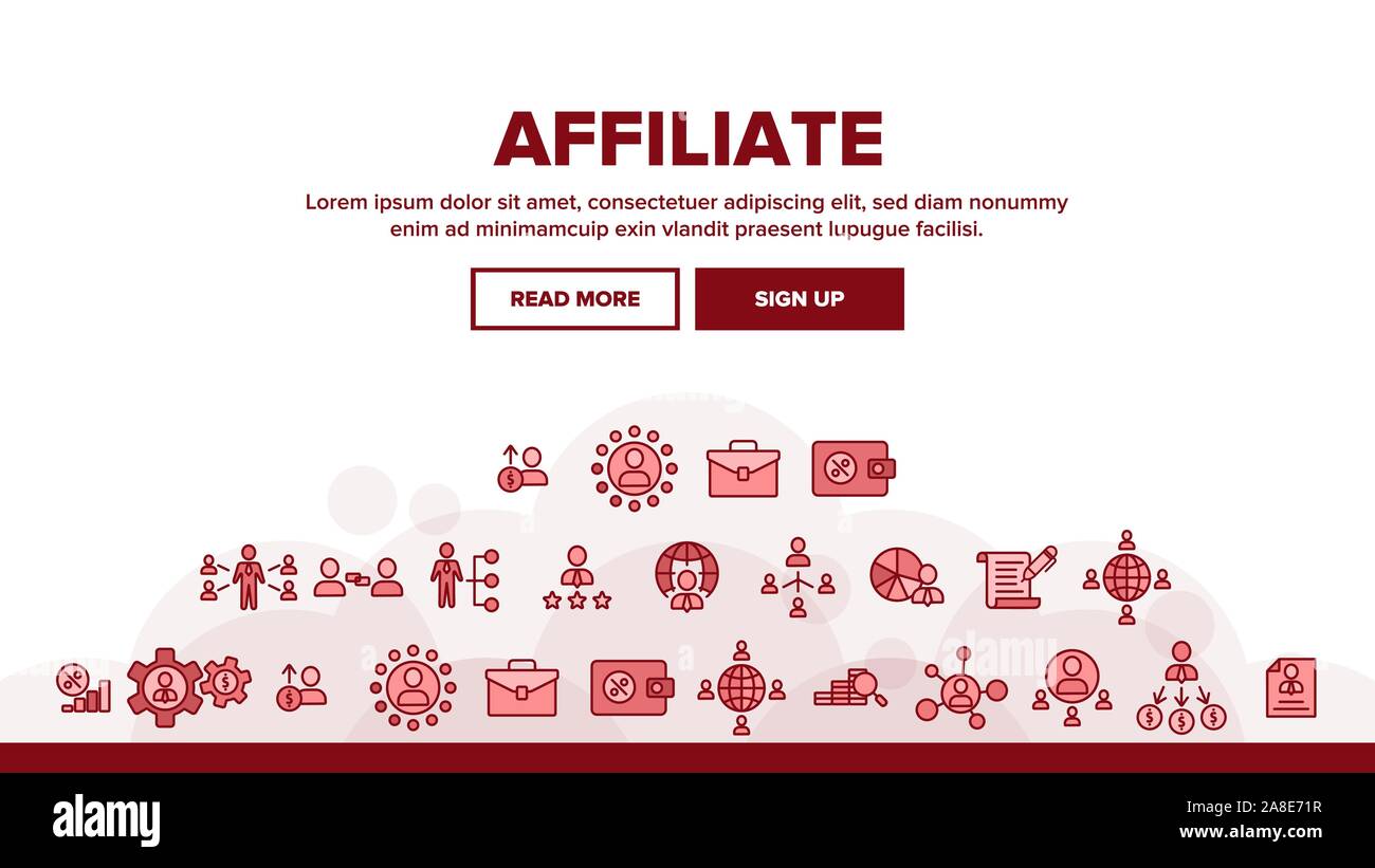 Collection Affiliate Elements Vector Icons Set Stock Vector Image & Art ...