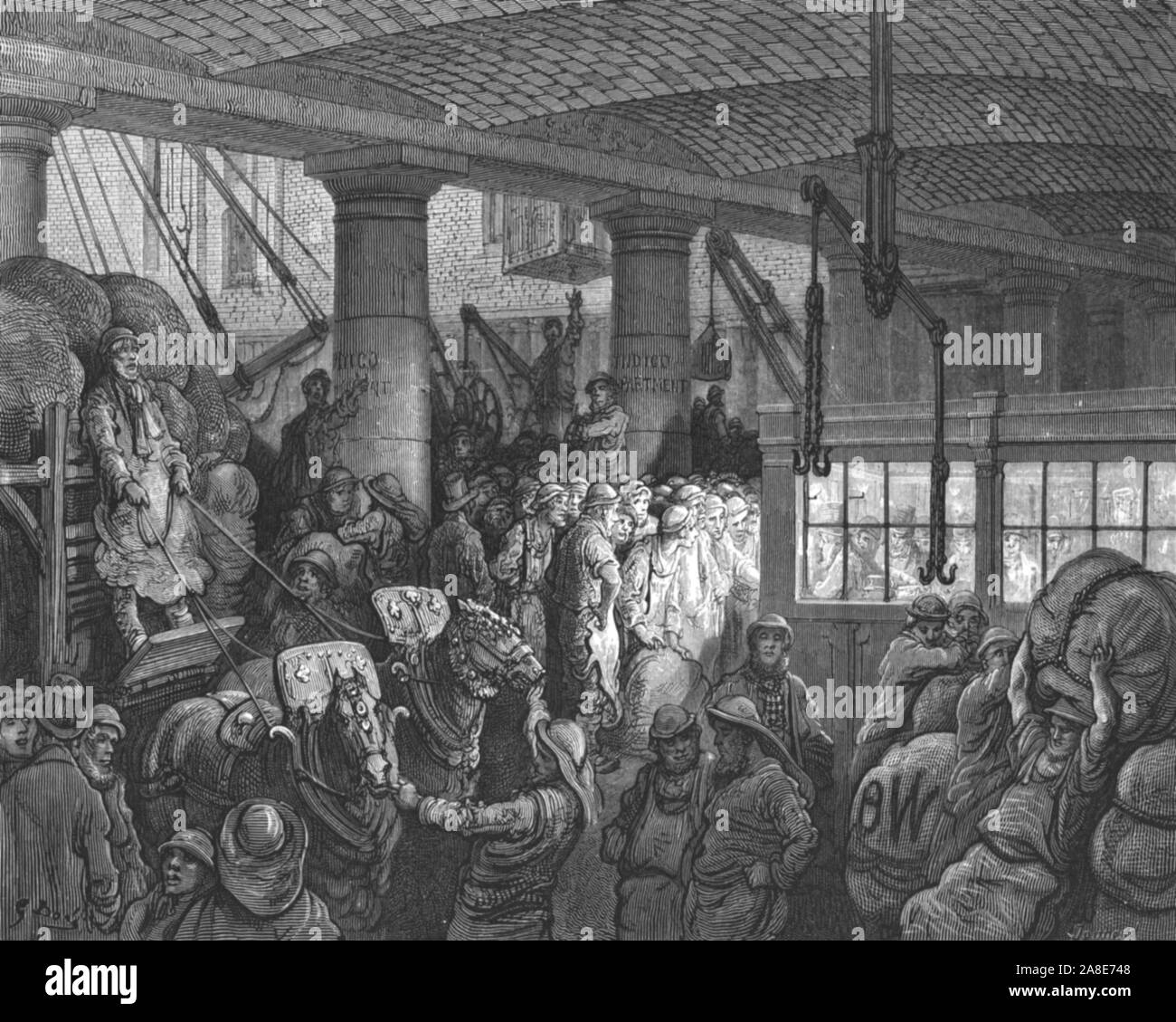 'St. Katherine's Dock', 1872. When St Katharine Docks were built by ...