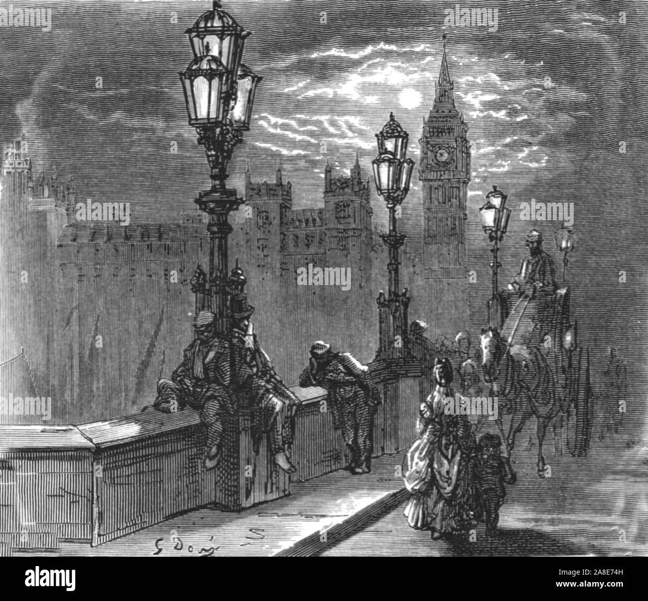 Big ben construction 19th century Black and White Stock Photos & Images ...