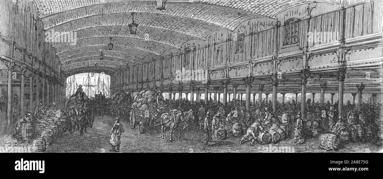 'The Great Warehouse-St. Katherine's Dock', 1872. When St Katharine ...