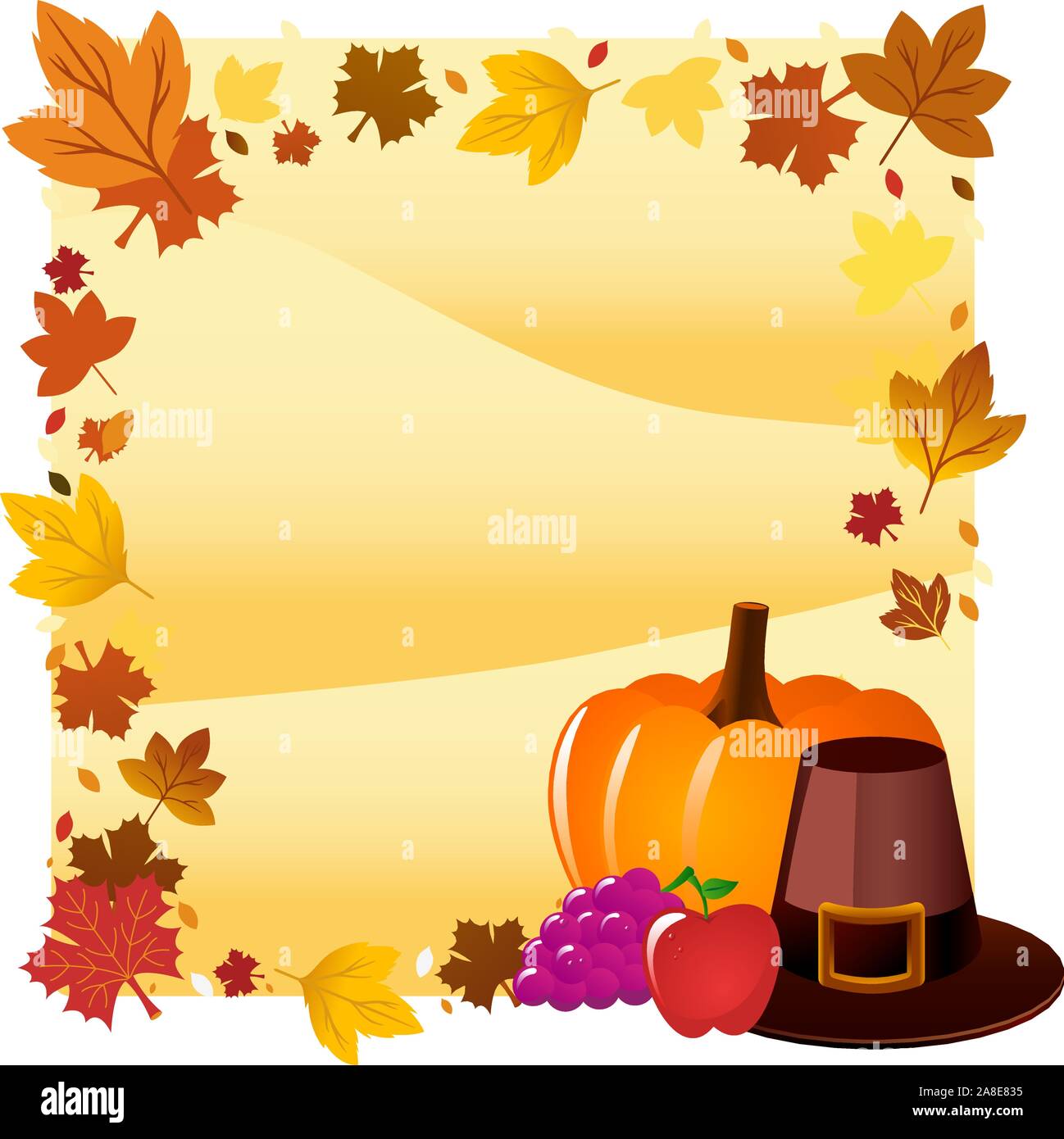 Thanksgiving day poster vector Cut Out Stock Images & Pictures - Alamy