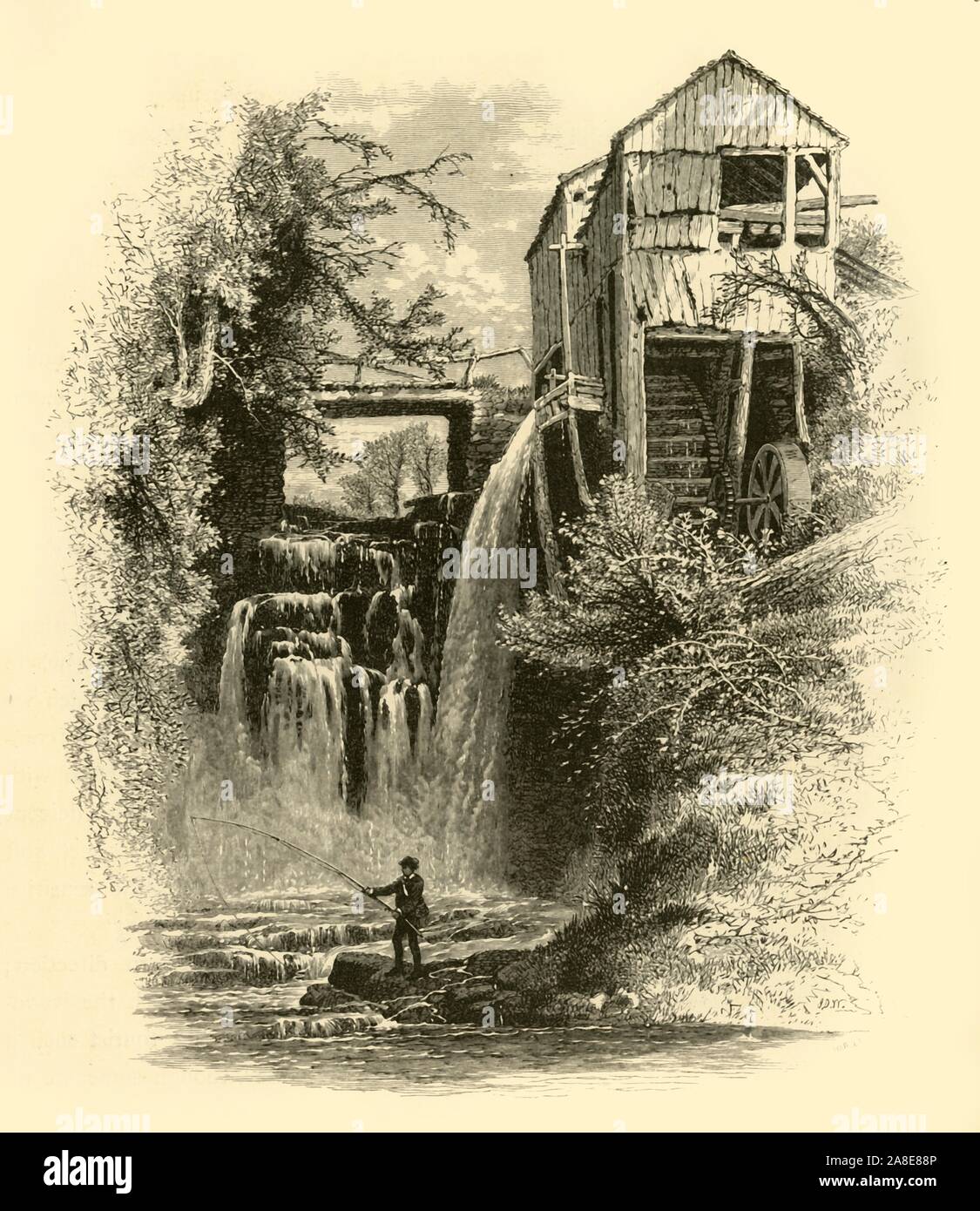 'Old Mill, Sage's Ravine', 1874. Water mill on the Sages Ravine Brook ...