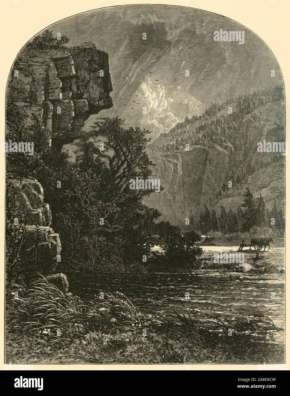 'Profile Rock', 1874. Rock formation on the Mohawk River, New York ...