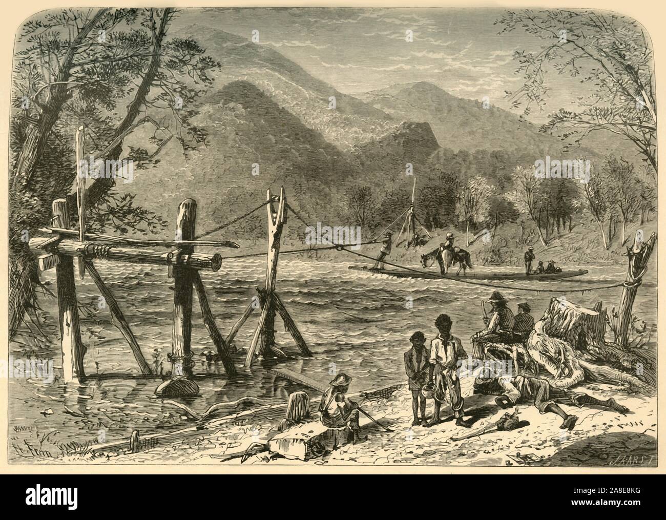 19th century rope ferry hi-res stock photography and images - Alamy