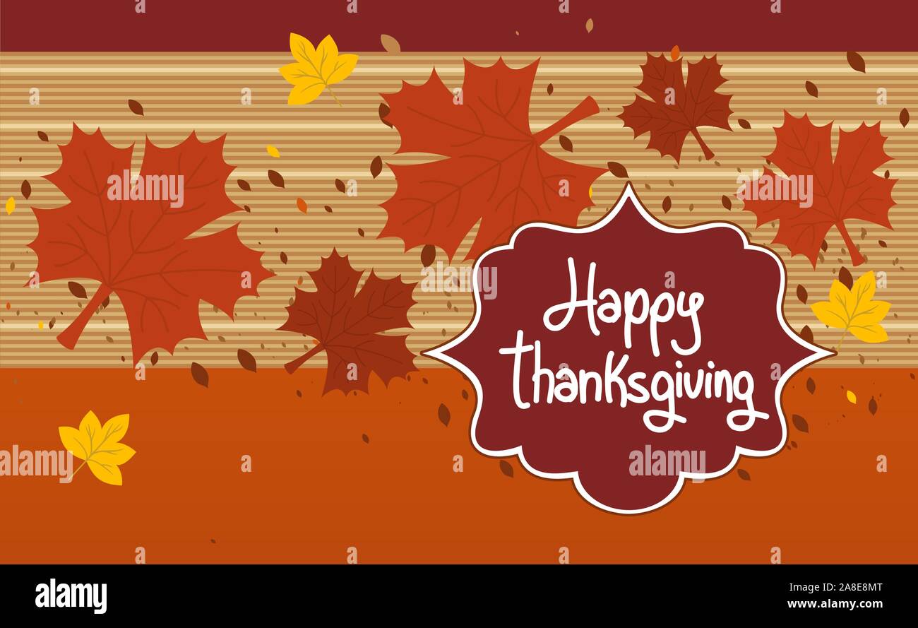 Happy Thanksgiving Design Sign Card Label Stock Vector Image & Art - Alamy