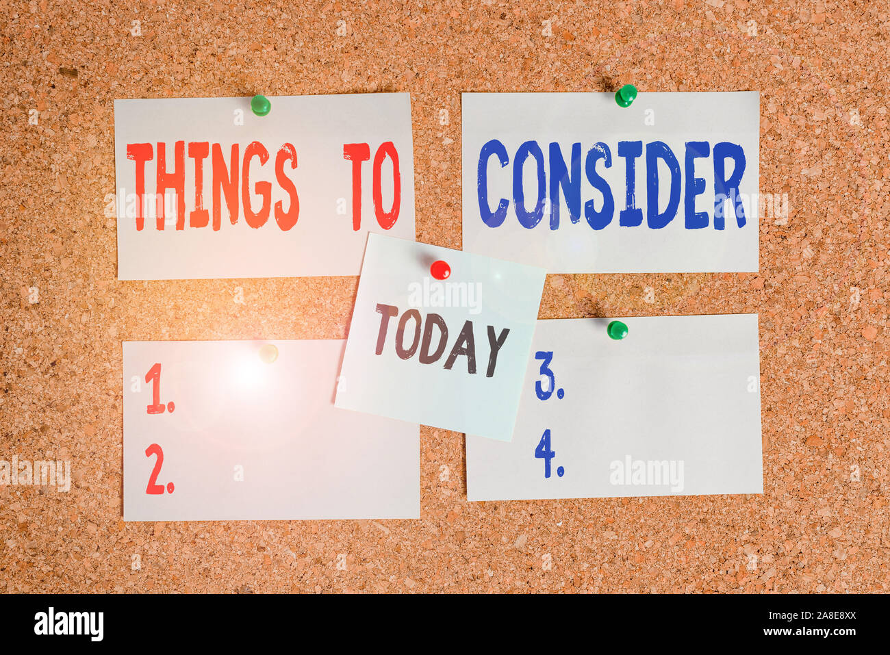 Text sign showing Things To Consider. Business photo text think about ...