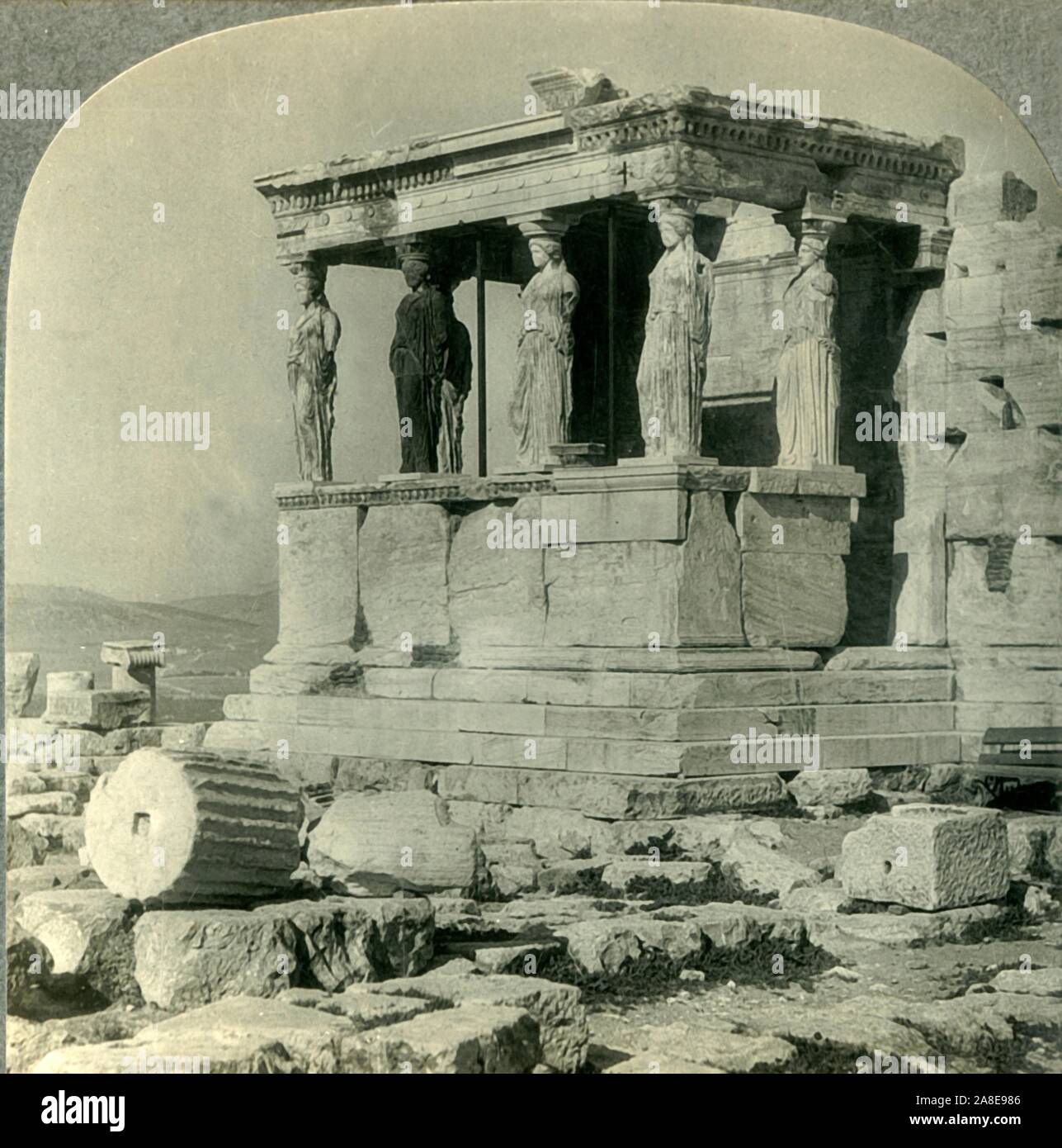 'Portico of the Carytides on the Erechtheum, Acropolis, Athenaai ...