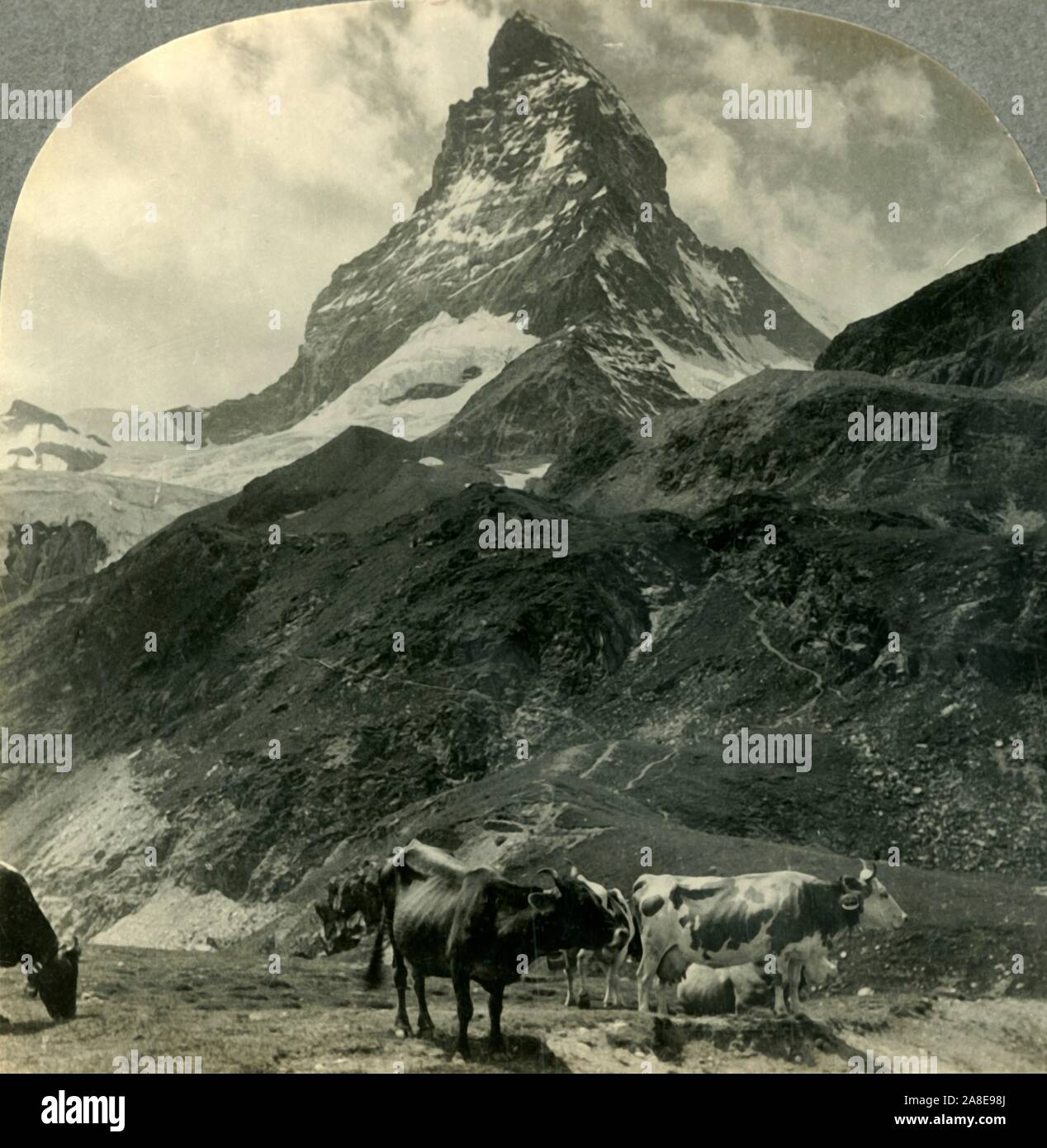 'The Majestic Pyramid of the Alps, the Matterhorn, Switzerland', c1930s ...