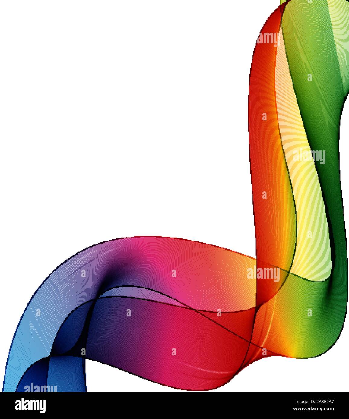 Abstract wave vector background, rainbow waved lines for brochure ...