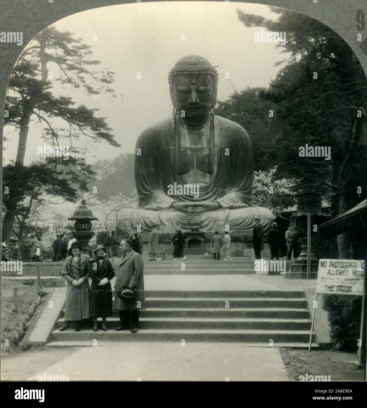 'The Colossal Daibutsu in Cherry-Blossom Time - the Great Bronze Buddha ...