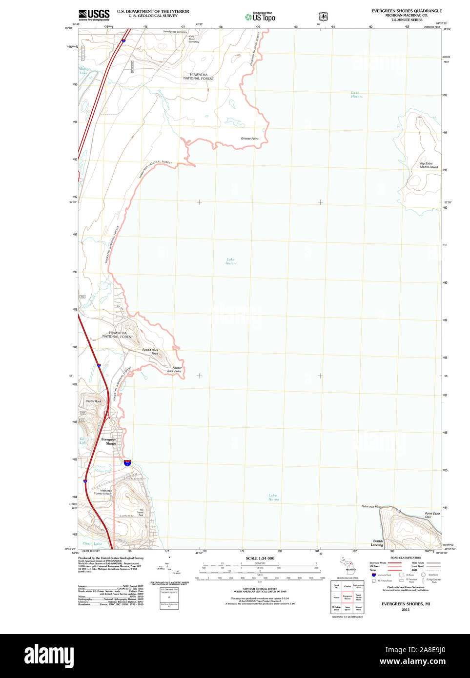 Map of evergreen Cut Out Stock Images & Pictures - Alamy