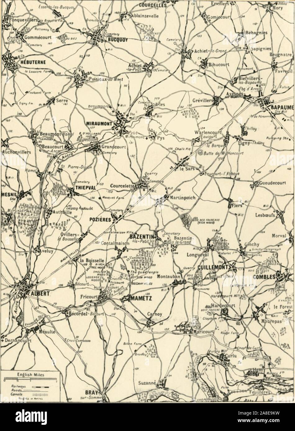 Ww1 somme map hi-res stock photography and images - Alamy