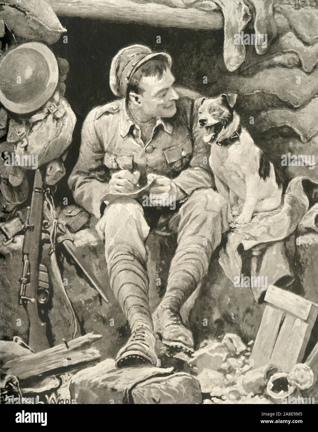 British soldiers writing ww1 hi-res stock photography and images - Alamy