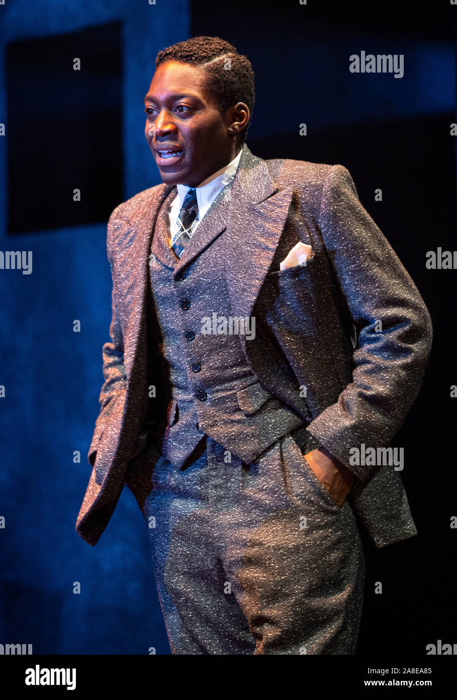 London, UK. Natey Jones at the photo call for the Arthur Miller classic ...
