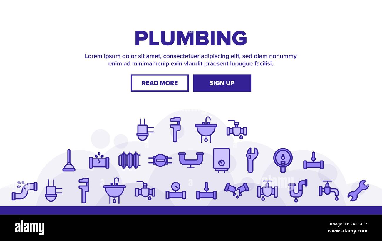 Collection Plumbing Fixtures Vector Icons Set Stock Vector Image & Art ...