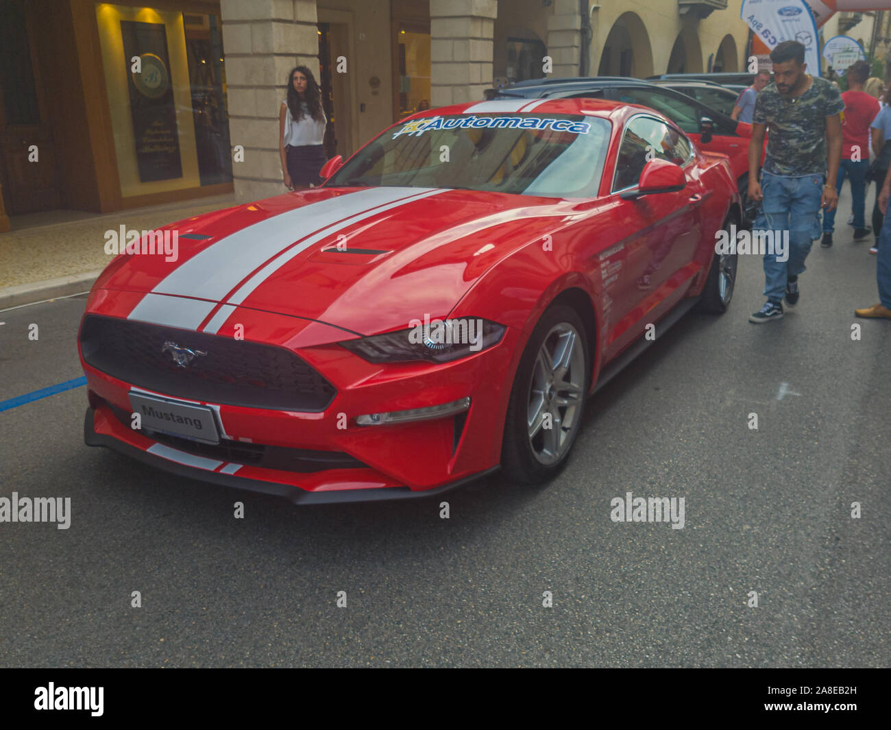 Mustang model exhibited in the Conegliano Auto Expo, Italy Stock Photo ...