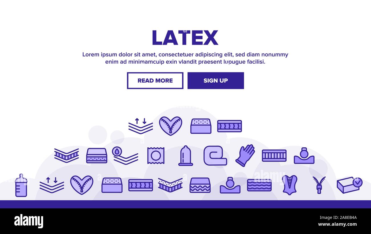 Collection Latex Material Items Vector Icons Set Stock Vector Image ...