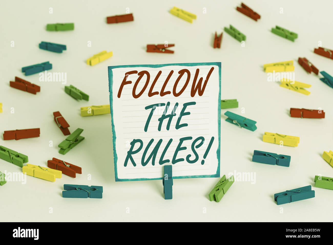 Handwriting text Follow The Rules. Conceptual photo go with regulations ...