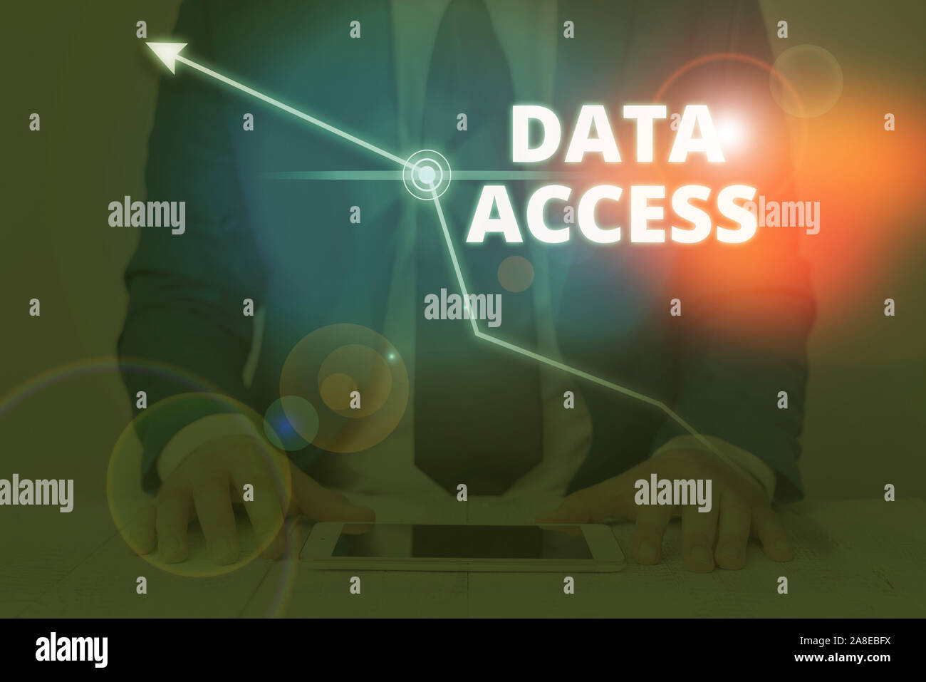 Writing note showing Data Access. Business concept for a user s is ability to access data stored ...
