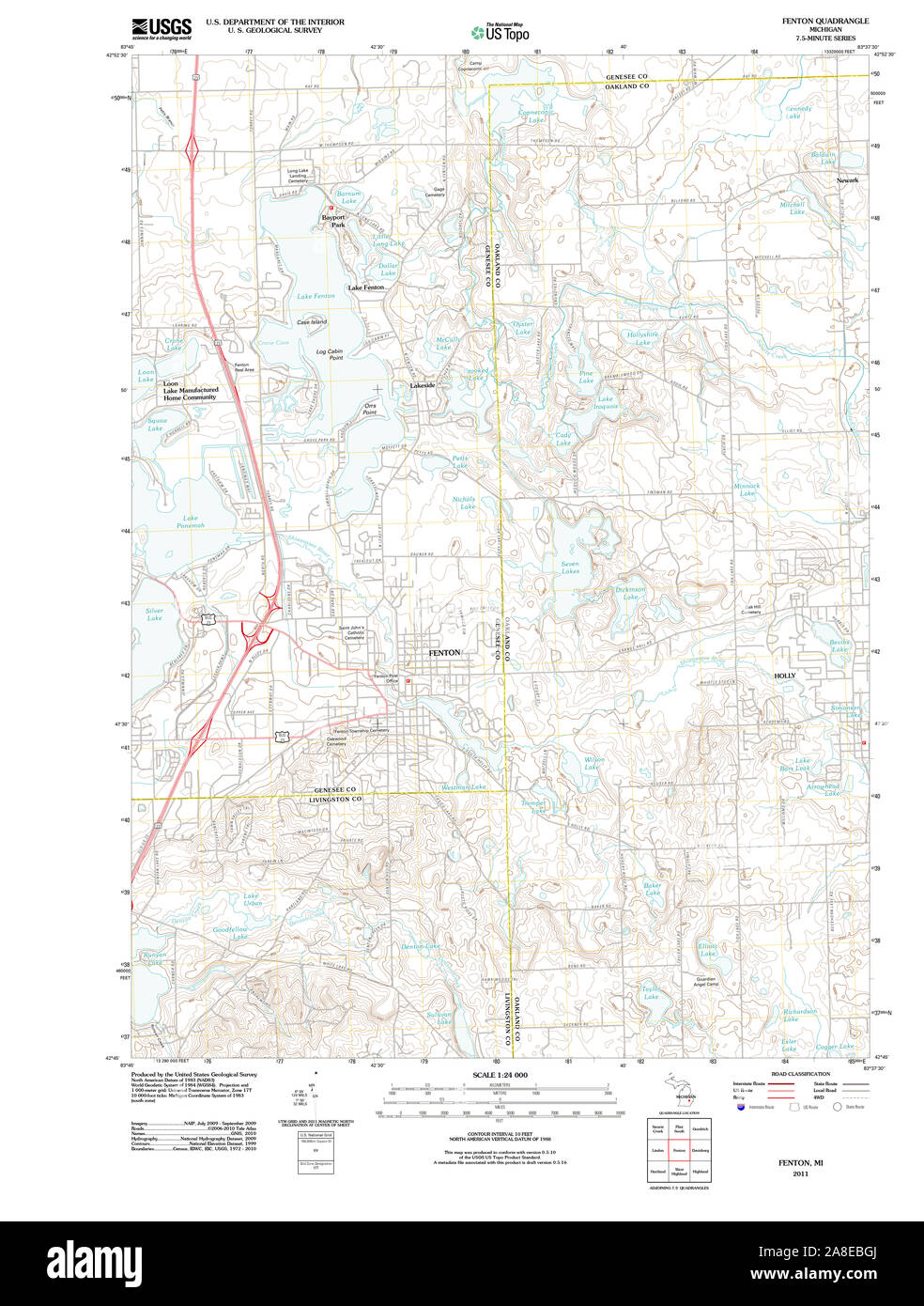 Fenton michigan map Cut Out Stock Images & Pictures - Alamy