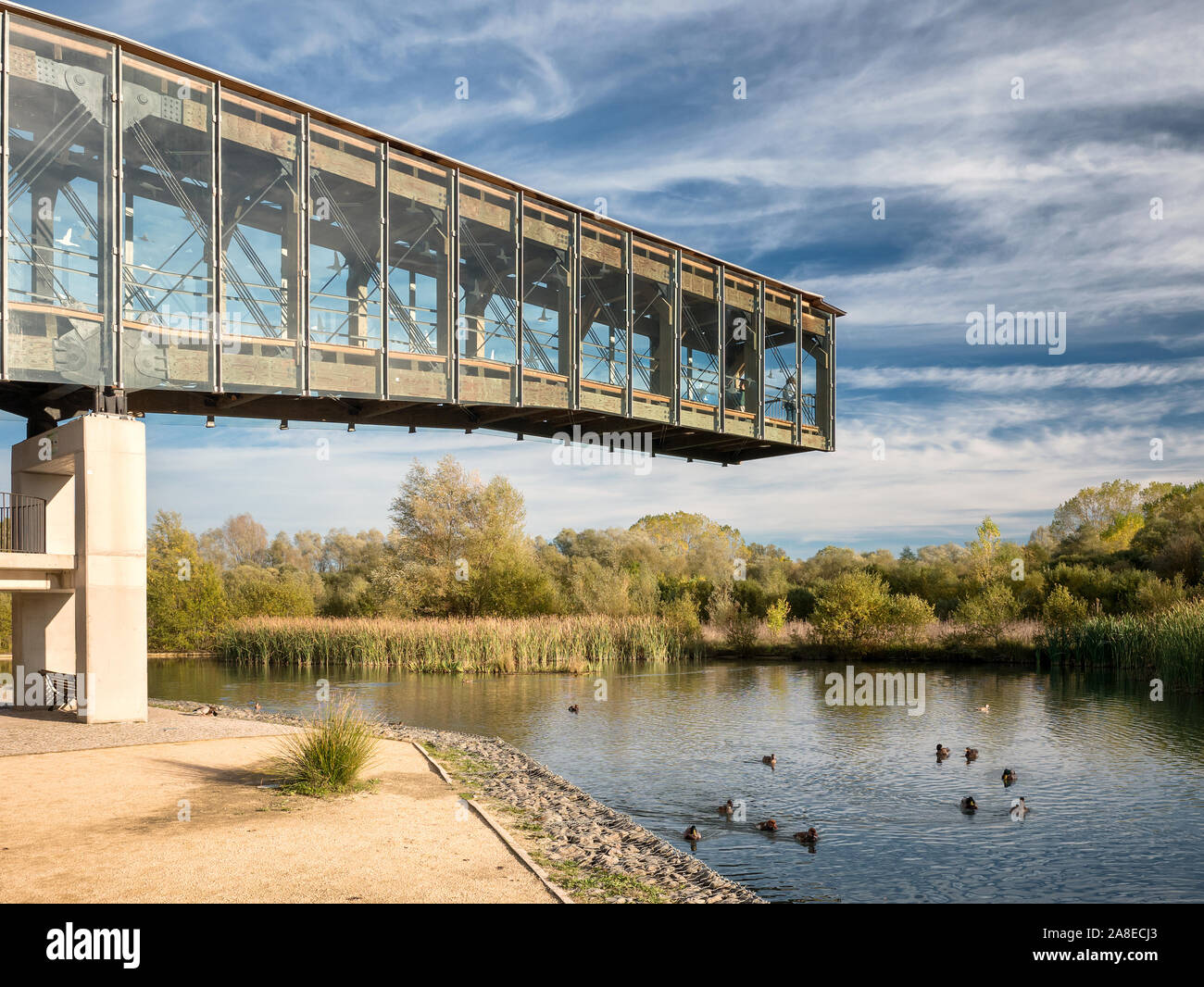 Viewpoint of the Ataria Nature Interpretation Center in the Salburua ...