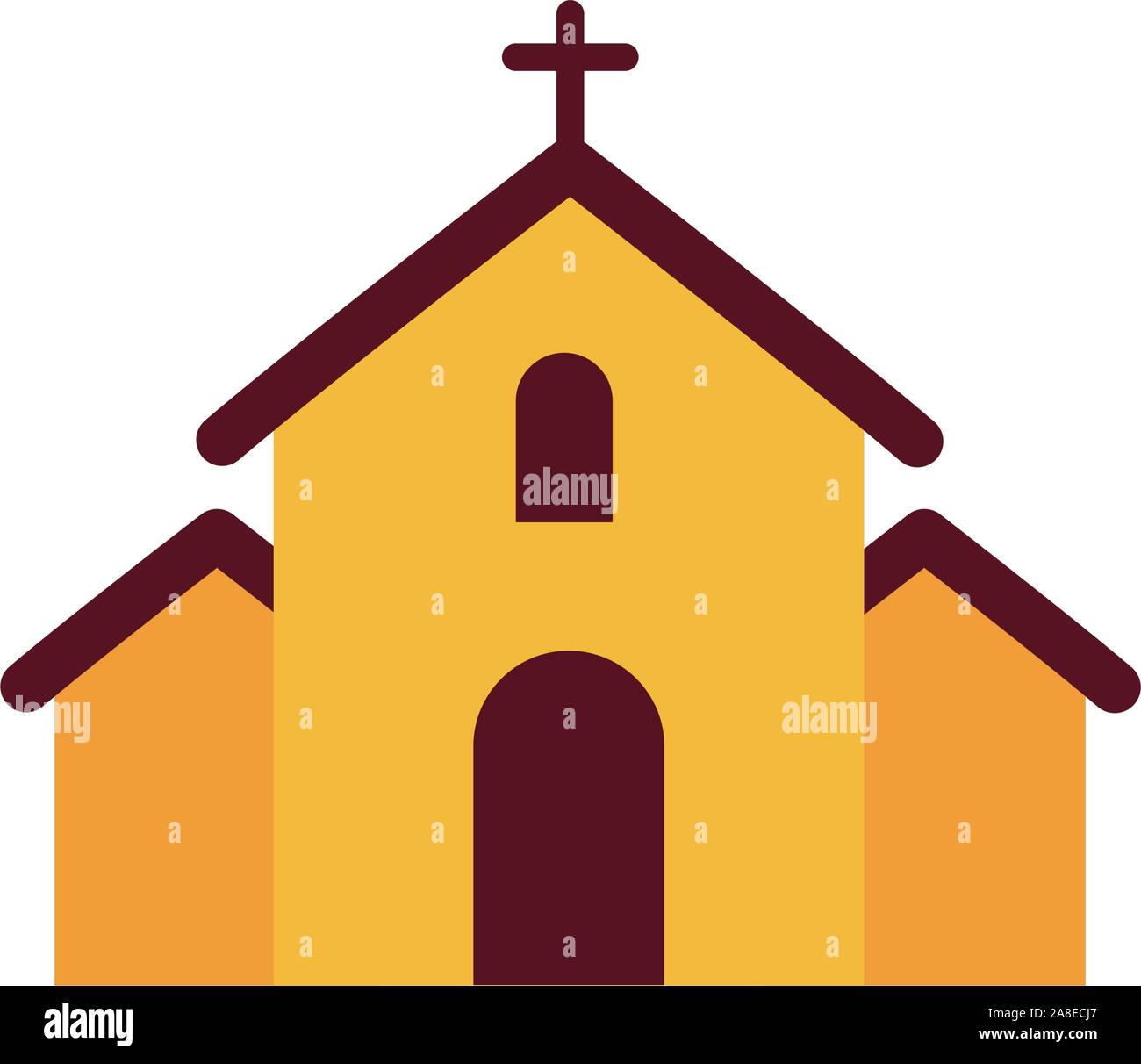 Isolated church with cross vector design Stock Vector Image & Art - Alamy
