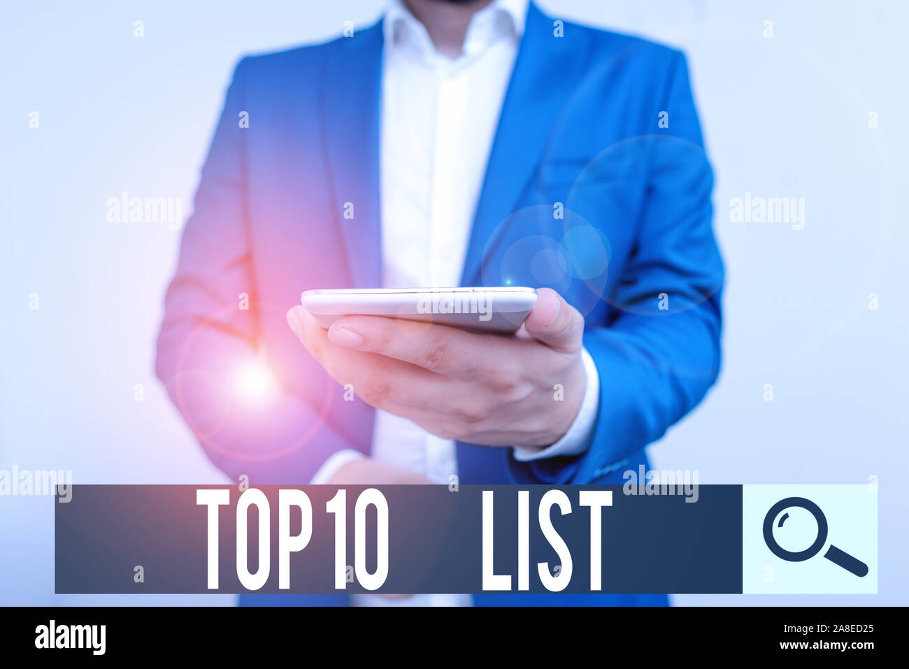 Writing note showing Top 10 List. Business concept for the ten most ...
