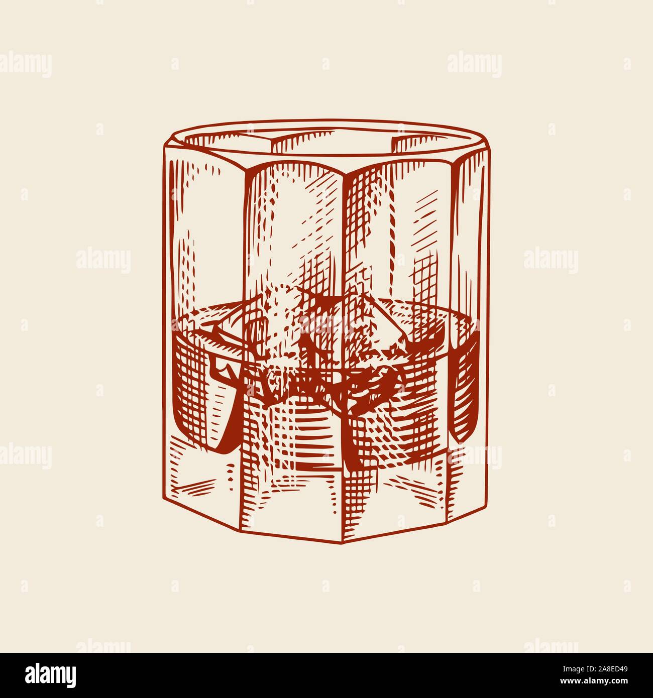 Whiskey glass cigar bottle Stock Vector Images - Alamy