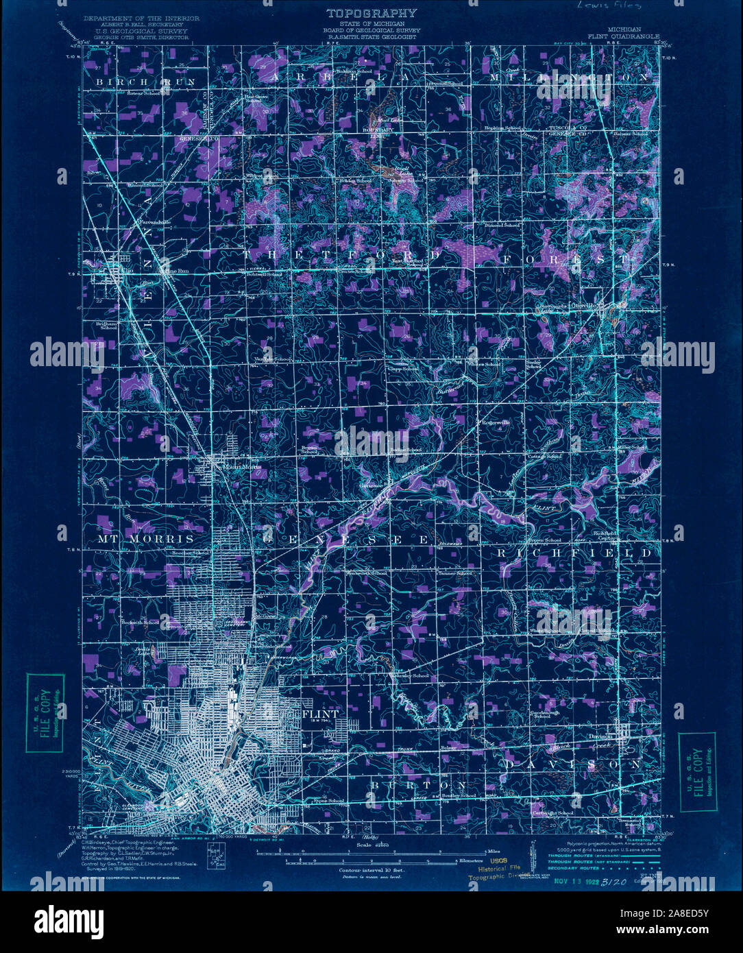 Flint Michigan Map High Resolution Stock Photography and Images - Alamy