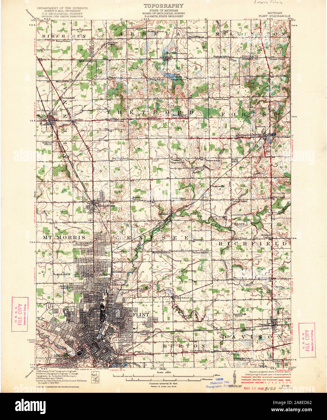 Map of flint michigan hi-res stock photography and images - Alamy