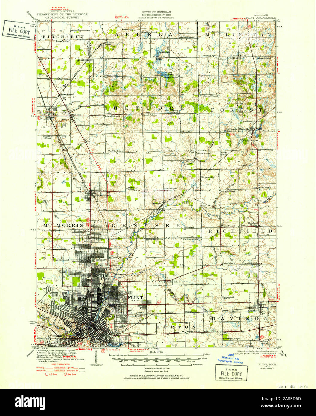 Map of flint michigan hi-res stock photography and images - Alamy