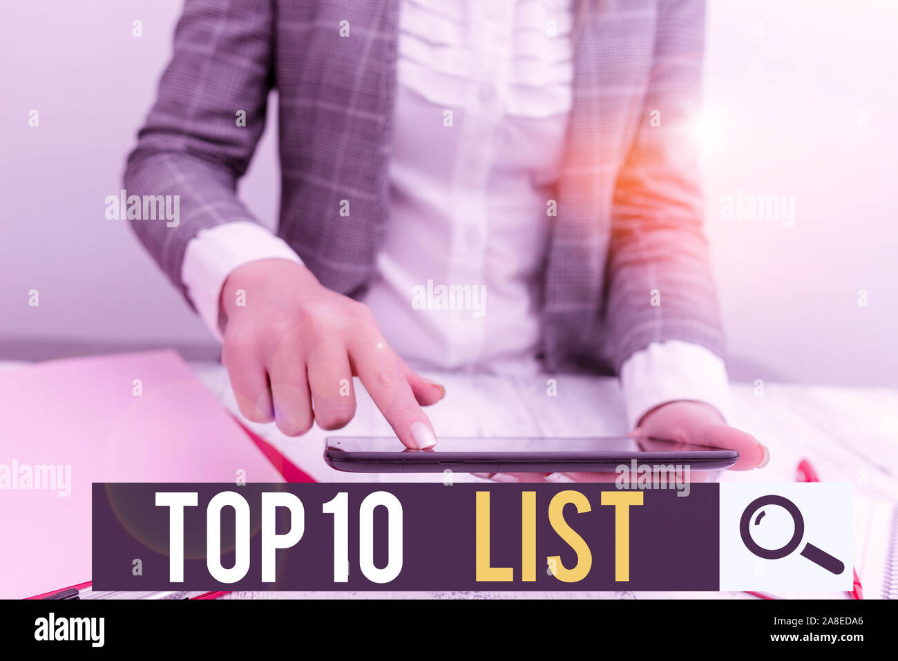 Conceptual hand writing showing Top 10 List. Concept meaning the ten ...
