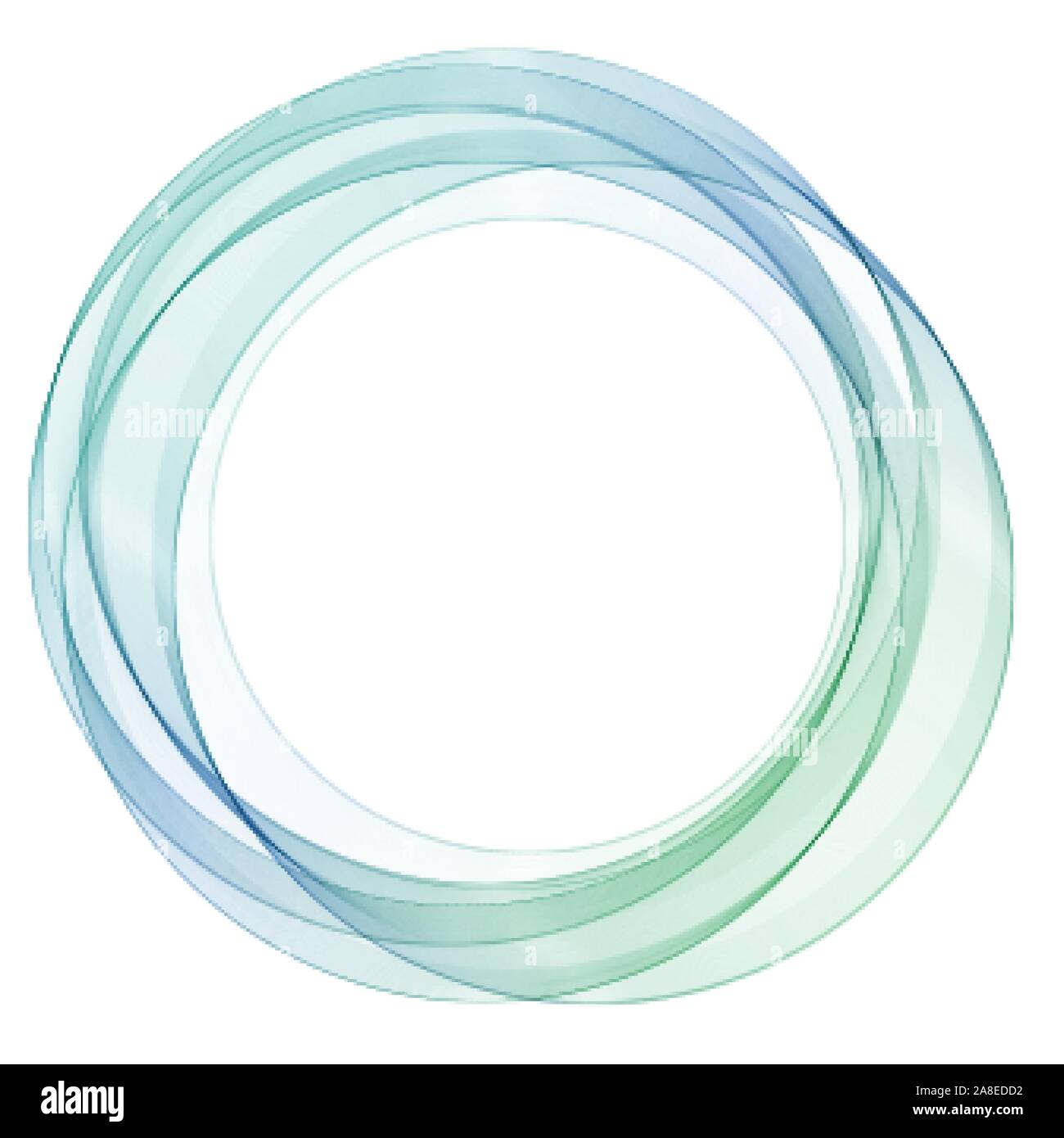 Blue waves in the shape of a circle. Abstract wavy background. Design ...