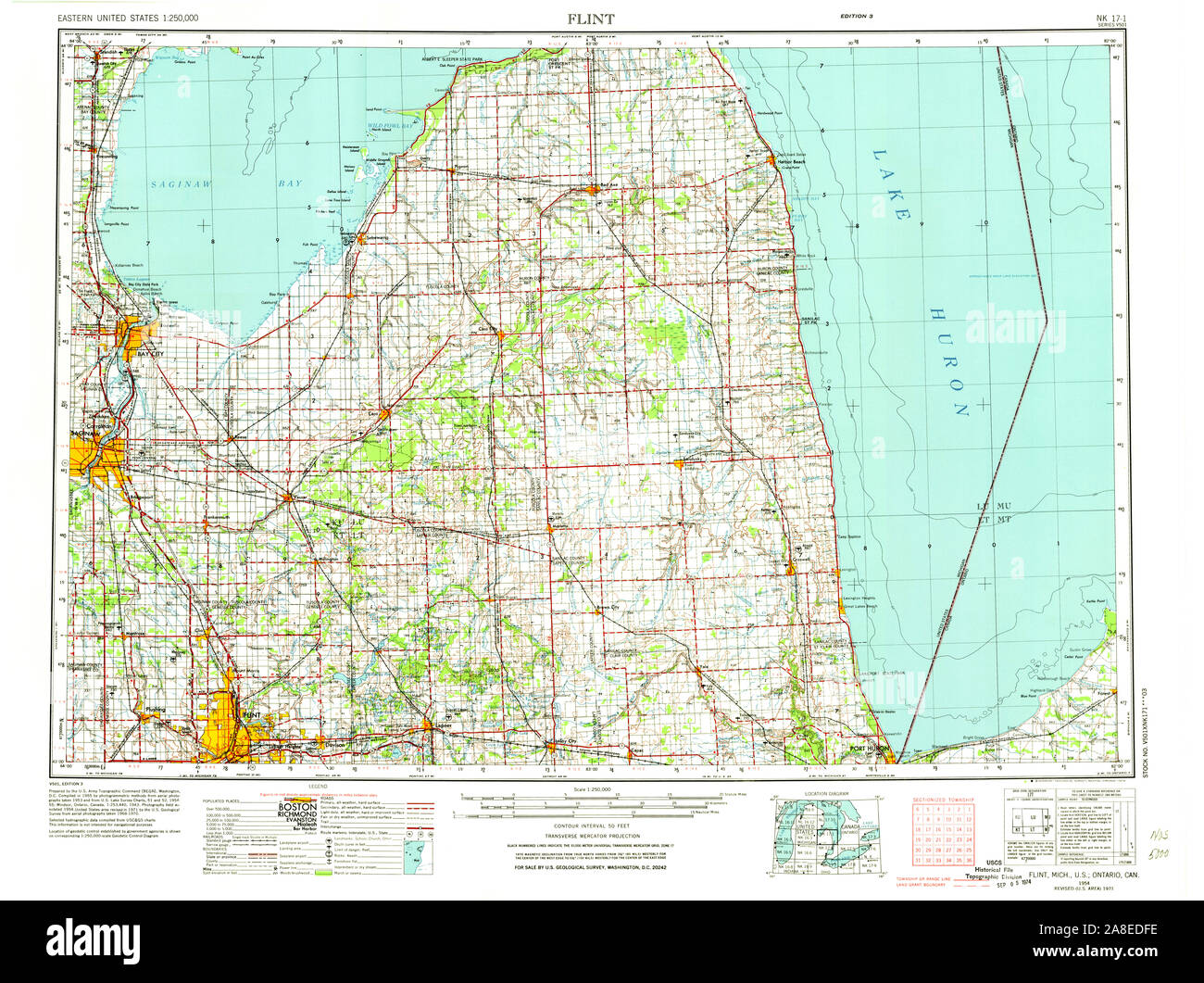 Map of flint Cut Out Stock Images & Pictures - Alamy