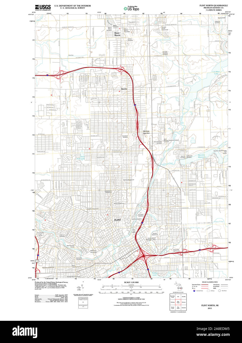 Map of flint Cut Out Stock Images & Pictures - Alamy