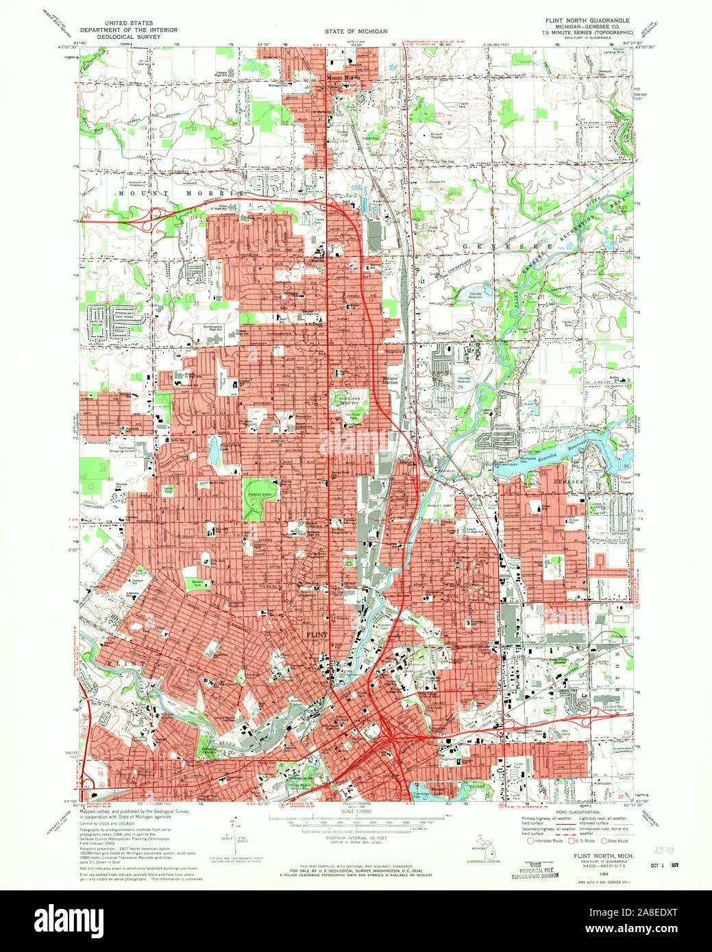 Flint michigan map hi-res stock photography and images - Alamy