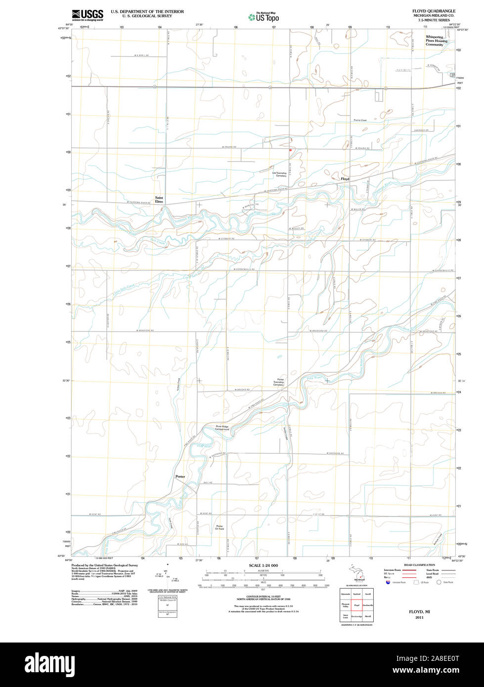 Map of floyd hi-res stock photography and images - Alamy