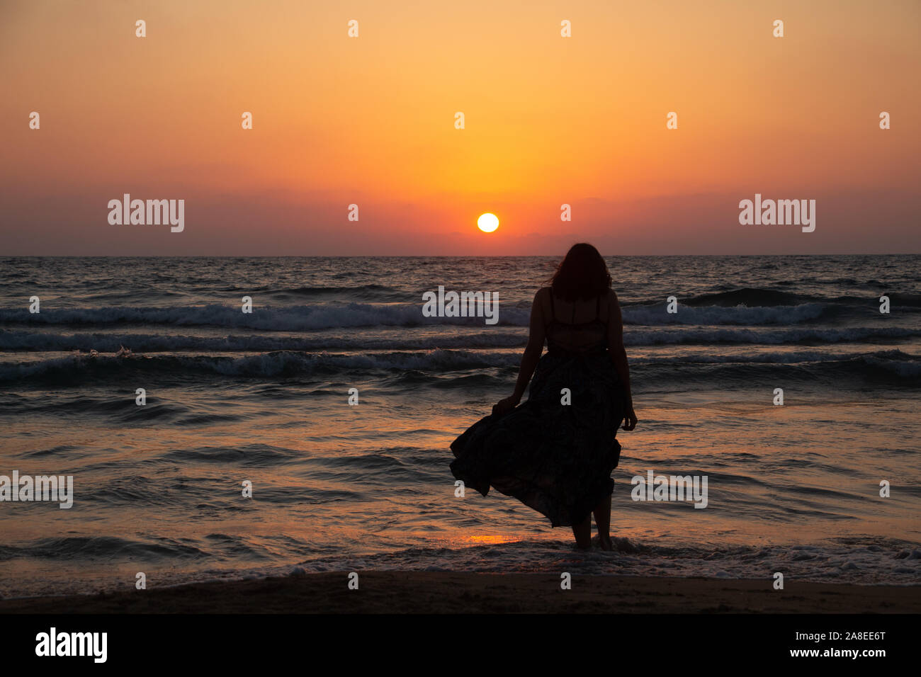 The Beautiful Sunset On The Sea Of Haifa in Israel Stock Photo - Alamy