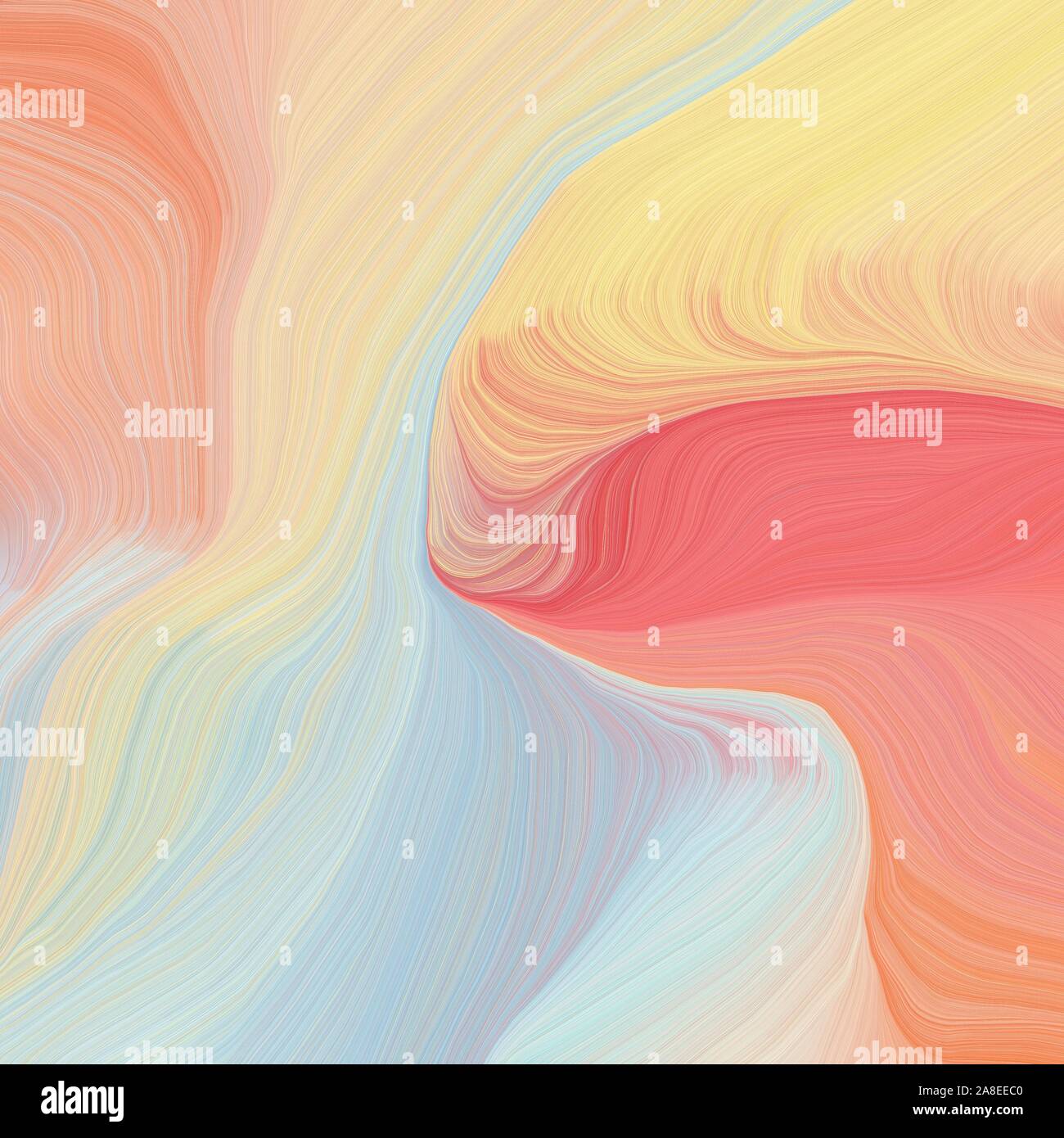 quadratic graphic illustration with wheat, pastel red and light gray ...