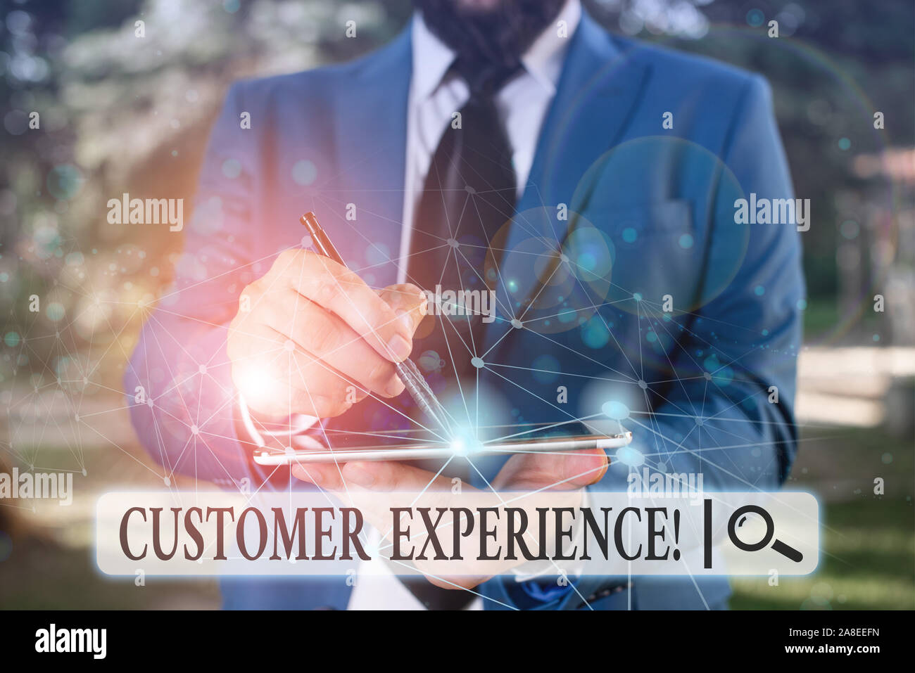 Writing Note Showing Customer Experience Business Concept For Product Of Interaction Between
