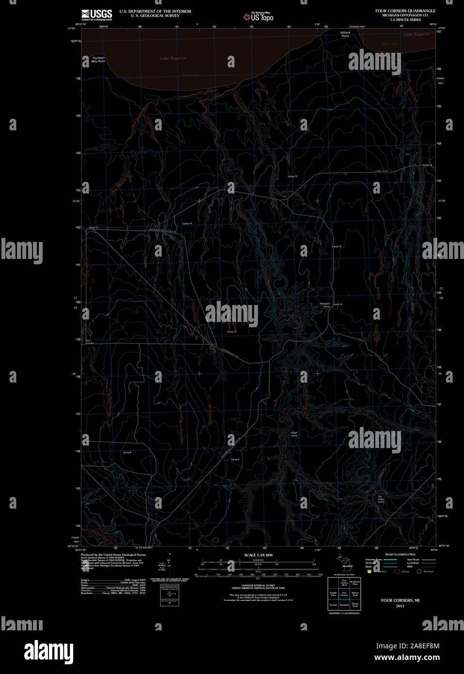 Four corners map hi-res stock photography and images - Alamy