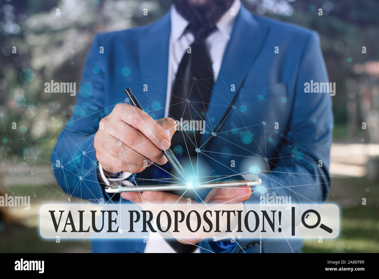 Writing note showing Value Proposition. Business concept for innovation ...